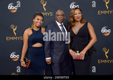 LeVar Burton with daughter Michaela Burton and wife Stephanie Cozart ...