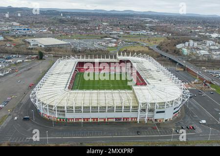 A general view of the The Riverside Stadium during the Sky Bet ...