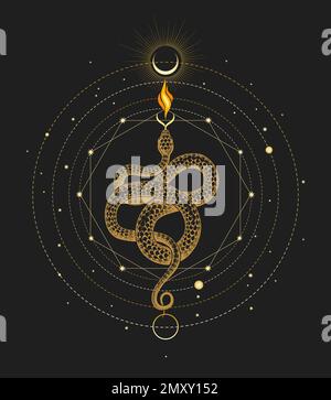 Occult snake symbol vector illustration Stock Vector Image & Art - Alamy