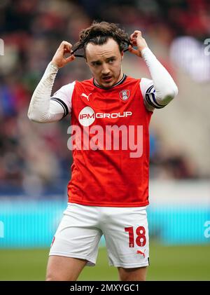 Rotherham United’s Ollie Rathbone during the Sky Bet League One match ...
