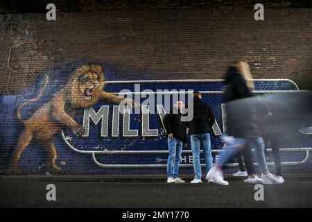 Millwall fans arrive before the Sky Bet Championship match at The Den ...
