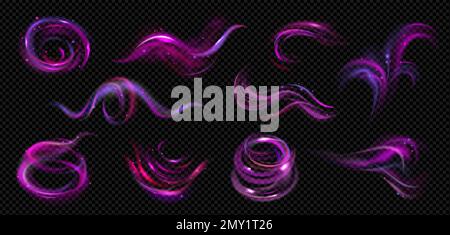 Set of wavy realistic smoke, steam, fog Stock Vector Image & Art - Alamy