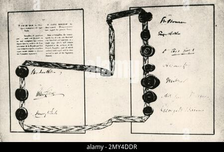 signature of the Treaty of Versailles, 1919 Stock Photo - Alamy
