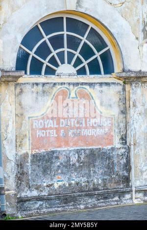 Inside the old Dutch Fort area of Galle, a walled coastal town in Sri ...