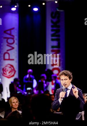 DEN BOSCH - Jesse Klaver and Attje Kuiken during the joint inspiration ...
