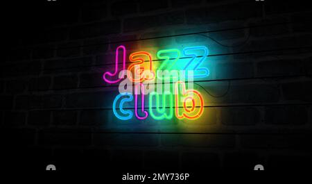 Jazz Club neon symbol. Nightlife music nightclub and bar light color ...