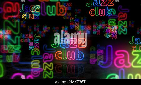 Jazz Club neon symbol. Nightlife music nightclub and bar light color ...