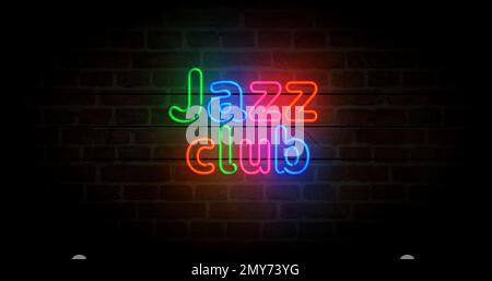 Jazz Club neon symbol. Nightlife music nightclub and bar light color ...