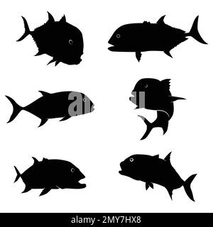 Giant trevally silhouette vector art Stock Vector Image & Art - Alamy