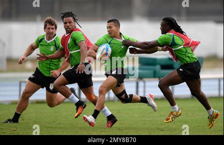 South Africa's Cheslin Kolbe runs with the ball during the Rugby World ...