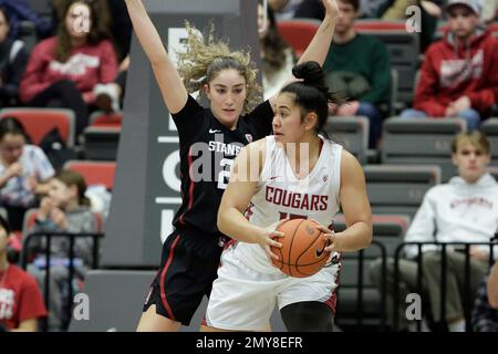 Stanford forward Brooke Demetre controls the ball during the second half of an NCAA college ...