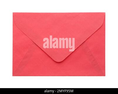 Red paper envelope isolated on the white background Stock Photo - Alamy