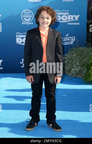 Hayden Rolence arrives at the Premiere of "Finding Dory" at the El ...