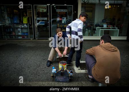 boys labor work in the construction site, Against child labor, Poor ...