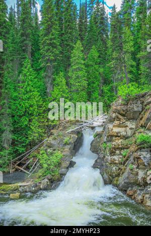 lower west fork yaak falls near yaak, montana Stock Photo - Alamy