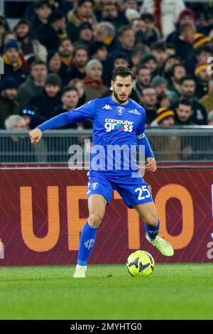 Empoli's Italian midfielder Filippo Bandinelli celebrates after scoring ...
