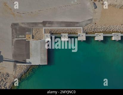 Equipment and parts of a ferry port Stock Photo - Alamy