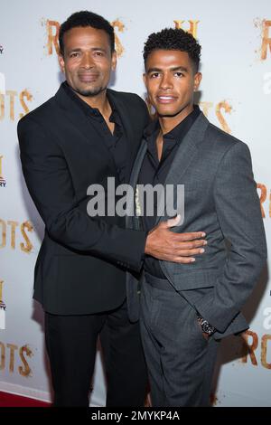 Mario Van Peebles, left and Mandela Van Peebles attends History Channel ...