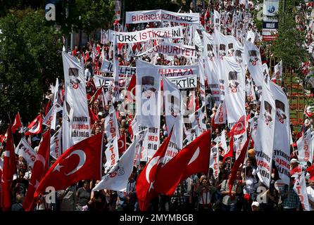 Members of the Turkey Youth Union (TGB) walk to commemorate modern ...