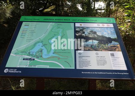 Arrunga Bardo Walk part of the Lake Circuit at Lake Parramatta Reserve ...