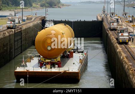 The tugboat and barge transporting NASA's only remaining space shuttle ...