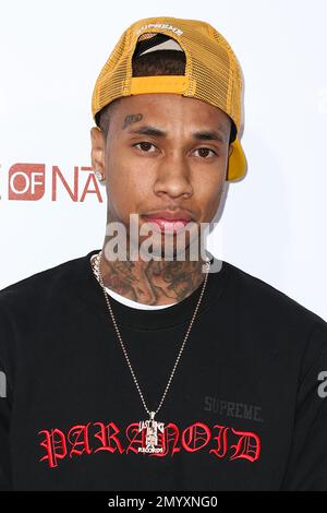Tyga attends the LA Premiere of "Barbershop: The Next Cut" held at the ...