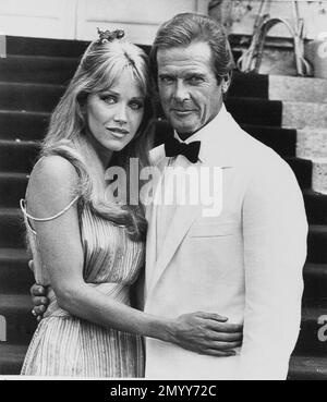 A View to a Kill 1984 James Bond film, Photocall outside The Chateau de ...