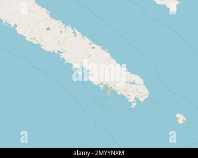 Sud, province of New Caledonia. Open Street Map. Locations of major ...