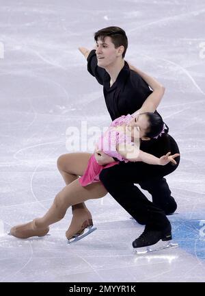 Sumire Suto and Francis Boudreau-Audet of Japan compete during the ...