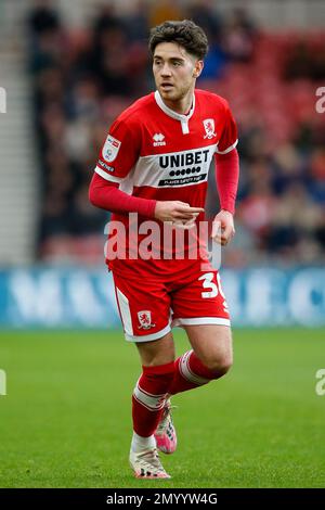Hayden Hackney #7 of Middlesbrough during the Sky Bet Championship ...