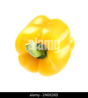 Ripe yellow bell pepper isolated on white Stock Photo - Alamy