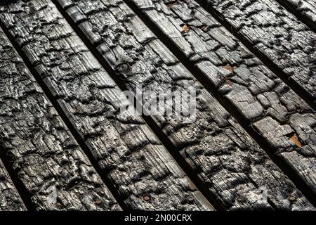 Smoking wood plank background. Burned wooden grunge texture Stock Photo ...