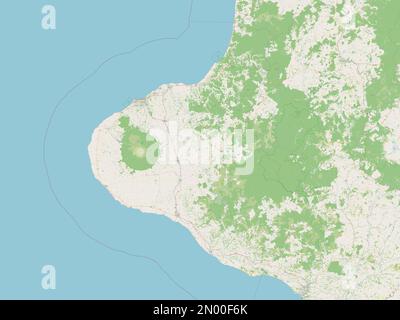 Taranaki, regional council of New Zealand. Colored elevation map with ...