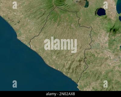Carazo, department of Nicaragua. High resolution satellite map ...