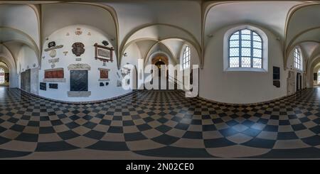 360° view of KRAKOW, POLAND - AUGUST 2022: Full spherical seamless hdri ...