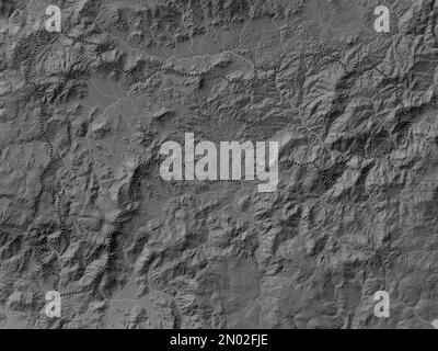 Madriz, department of Nicaragua. Grayscale elevation map with lakes and ...