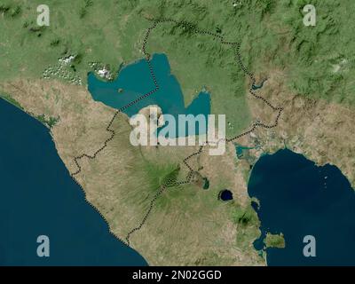 Managua, department of Nicaragua. High resolution satellite map ...