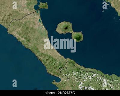 Rivas, department of Nicaragua. High resolution satellite map ...