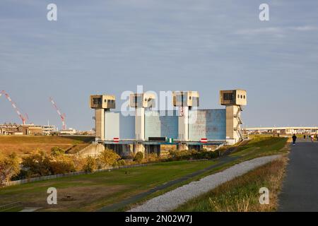 Iwabuchi Water Gate (built 1982); Kita, Tokyo, Japan Stock Photo - Alamy