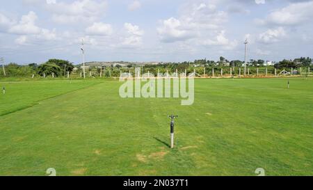 Fully grown lawn ready for cultivation. Cultivation outskirts of ...