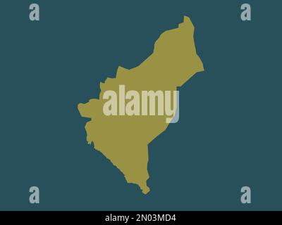 Dosso, department of Niger. Solid color shape. Locations and names of ...