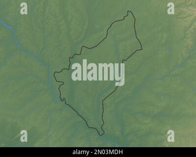 Dosso, department of Niger. Elevation map colored in wiki style with ...