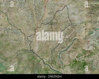 Dosso, department of Niger. High resolution satellite map. Locations of ...