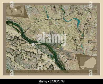 Niamey, capital district of Niger. High resolution satellite map Stock ...
