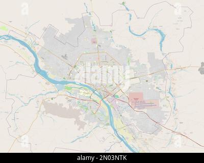 Niamey, capital district of Niger. Open Street Map. Locations of major ...