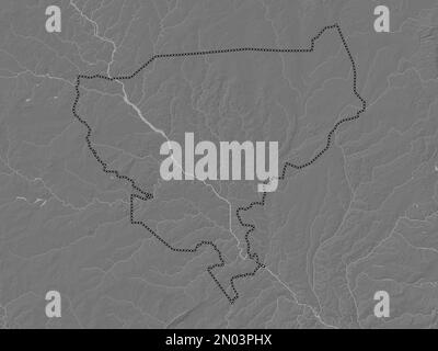 Tillabery, department of Niger. Bilevel elevation map with lakes and ...