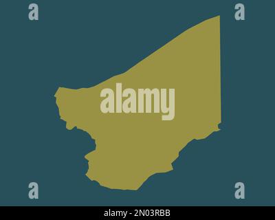 Zinder, department of Niger. Solid color shape. Locations of major ...