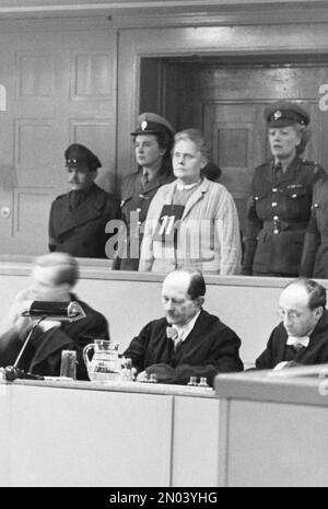Staff and officials from the Ravensbruck concentration camp for women ...