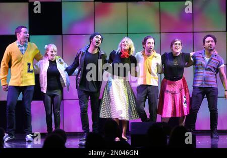 The cast of the musical Grease perform live on stage at West End Live ...