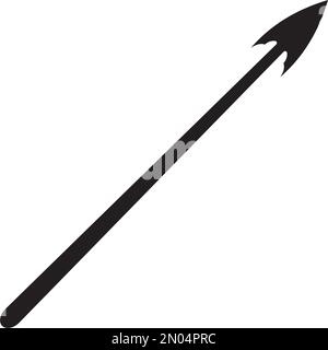 Spear icon illustration isolated on white background sign symbol. Spear ...